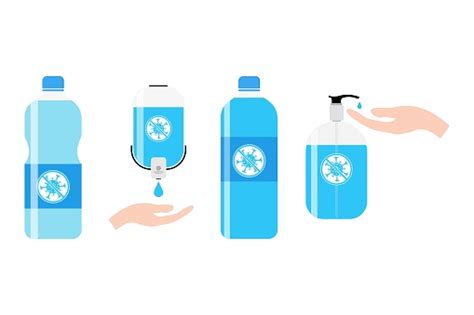 손 소독제 알코올 문지르기는 대부분의 박테리아 곰팡이를 죽이고 코로나 바이러스와 같은 일부 바이러스를 중지합니다 위생 제품 소독제 병 및 벽 장착 용기 코비드19 확산 방지