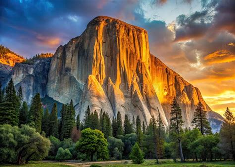 A Breathtaking Aigenerated Sunrise Over El Capitan In Yosemite National