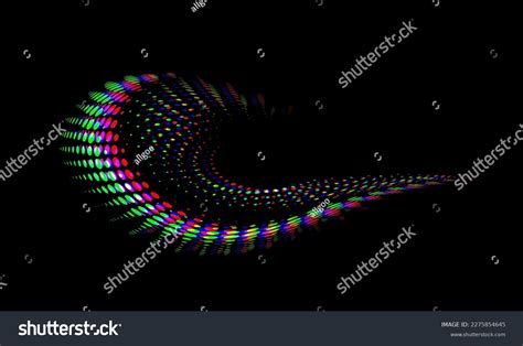 Perforated Spiral Diffraction Dotted Dot Border Stock Vector Royalty