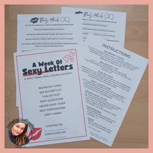 A Week Of Sexy Letters Snail Mail Couple Activity Pages Download Prisonwife Long