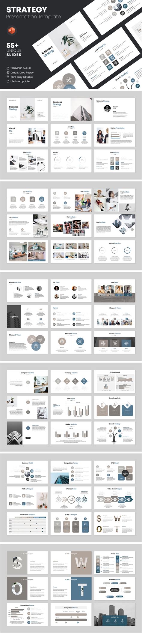 Business Strategy Powerpoint Template Templatemonster