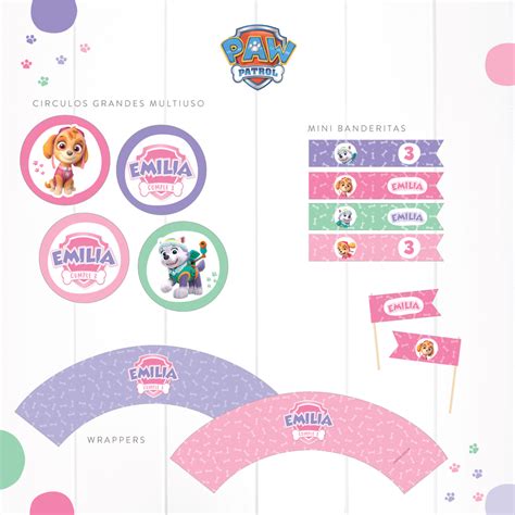Kit Imprimible Paw Patrol Nena Lorenza Dise O