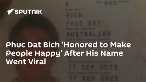 Phuc Dat Bich Honored To Make People Happy After His Name Went Viral 24 11 2015 Sputnik