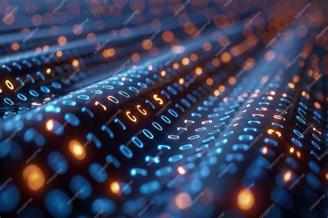 Premium Photo Background Of Blue Digital Binary Data Displayed On