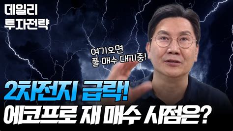 2차전지 급락에 따른 전략 여기서 풀매수 대기중 에코프로 재 매수 시점은 이 업종 보지 않으면 소외 에코프로 Posco홀딩스 Sk하닉 삼성전자 주가 Youtube