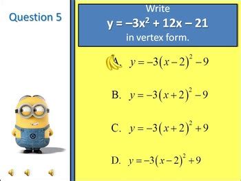 Alg 2 Quadratic Equations Functions Review By Vicki Hines TpT
