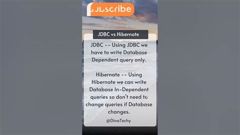 Jdbc Vs Hibernate Shorts Jdbc Hibernate Framework Java Difference