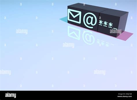 The Email Inbox Password 3d Illustration Password Protection Messages