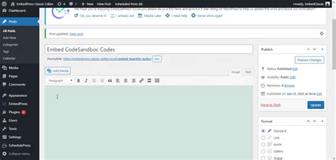 How To Embed Codesandbox Codes In Wordpress