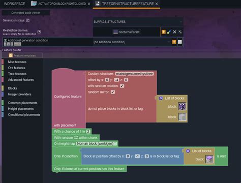 Custom Structure Trees Spaw In Water Mcreator