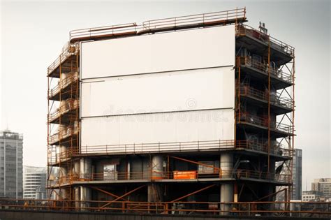 Construction Visualization Scaffold And Building Mock Up For Efficient Project Planning Stock