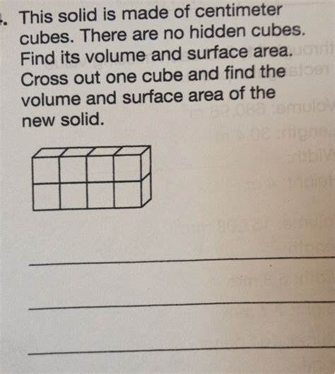 Solved This Solid Is Made Of Centimeter Cubes There Are No
