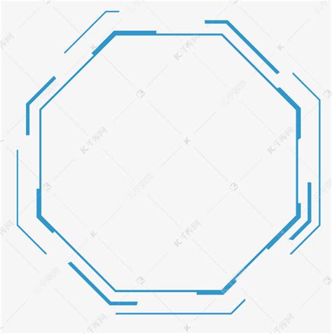 未来科技感边框六边形素材图片免费下载 千库网
