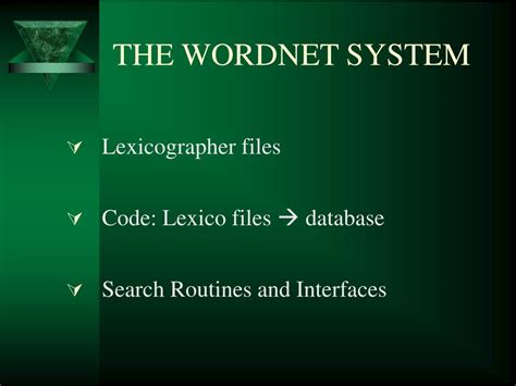 Ppt Wordnet Powerpoint Presentation Free Download Id6024588