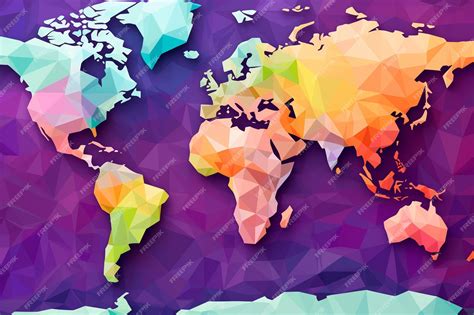 Premium Photo Global Network Connection World Map Digital Background