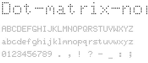 Dot Matrix Normal Font — Free Lcd Techno Font Pickafont