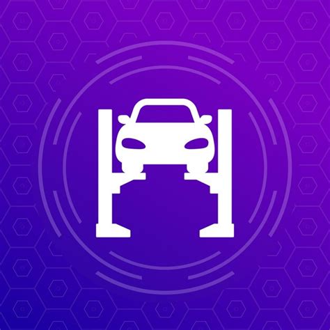 자동차 리프트 또는 호이스트 아이콘 벡터 프리미엄 벡터