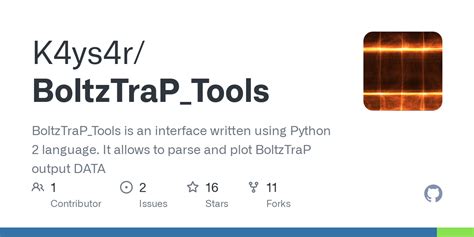 Github K4ys4rboltztraptools Boltztraptools Is An Interface Written Using Python 2 Language