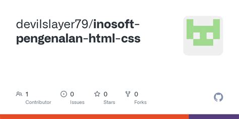 github devilslayer79 inosoft pengenalan html css