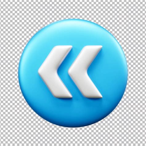 Premium PSD Left Arrow Ui Icon D Render Isolated