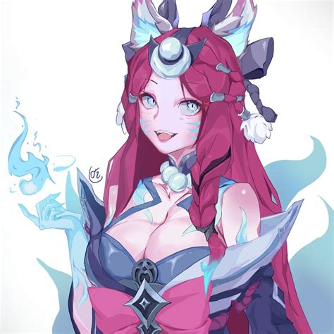 Ahri And Snow Moon Ahri League Of Legends Drawn By Huishuijiaodeyu