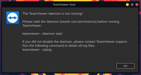 teamviewer daemon not autostarting unsupported software aur and other