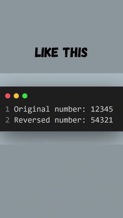 Reverse Your Number Javascript Shorts Youtube