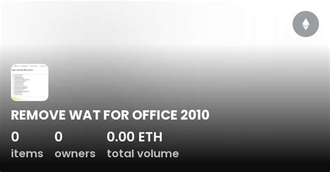 remove wat for office 2010 collection opensea
