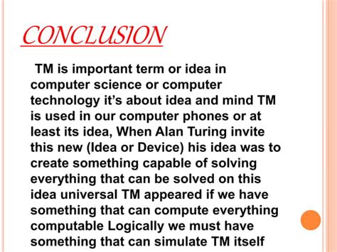 Multi Dimensional Turing Machine Pptx Computing Technology And Computing