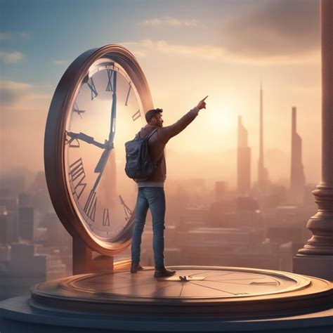Premium Ai Image 3d Illustration Of Male Character Pose Pointing To Clock Business Man Character