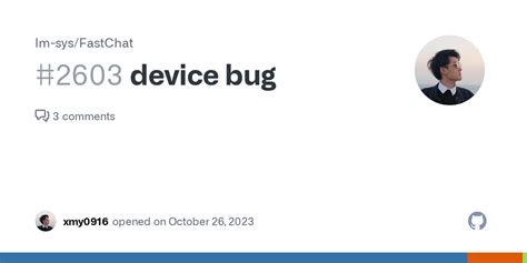 Device Bug · Issue 2603 · Lm Sysfastchat · Github