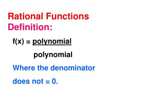 Ppt Rational Functions Definition Powerpoint Presentation Free