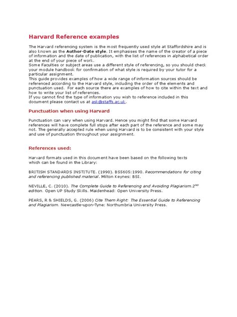 Harvard Referencing Examples Tcm44 39847 Pdf Bracket Text