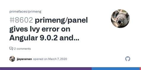 Primeng Panel Gives Ivy Error On Angular And PrimeNG Issue Primefaces