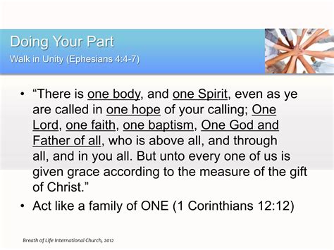 Unity In The Body Of Christ Pptx