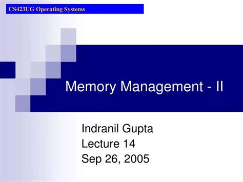 PPT Memory Management II PowerPoint Presentation Free Download ID 589261