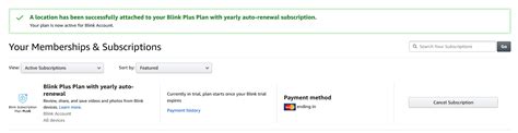 Blink Attaching A Subscription Plan After It S Linked And Purchased