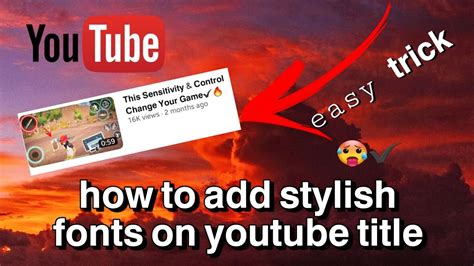 𝗵𝗼𝘄 𝘁𝗼 𝗮𝗱𝗱 𝘀𝘁𝘆𝗹𝗶𝘀𝗵 𝗳𝗼𝗻𝘁𝘀 𝗶𝗻 𝘆𝗼𝘂𝘁𝘂𝗯𝗲 𝘁𝗶𝘁𝗹𝗲 𝗲𝗮𝘀𝘆 𝘁𝗿𝗶𝗰𝗸 🥵 R̸o̸x̸y̸p̸l̸a̸y̸z̸z̸ Youtube