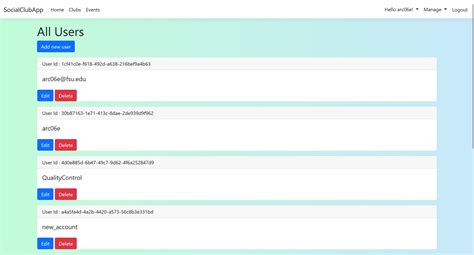 Github Arc06esocialclubapp Aspnetcore Mvc With Efcore