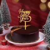 Buy New Year Choco Truffle Cake With Topper Online Order Now