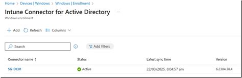 Update Intune Connector To Msa Account