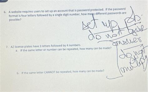 Solved 6 A Website Requires Users To Set Up An Account That