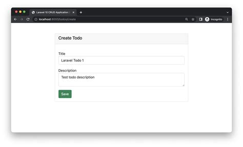how to create a crud application in laravel 10 for beginners