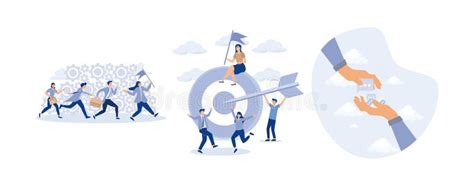 Achievement Reaching Goal Or Meet Target Winning Business Challenge