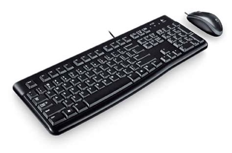 Logitech Wired Keyboard Mouse Combo Desktop MK Black USB