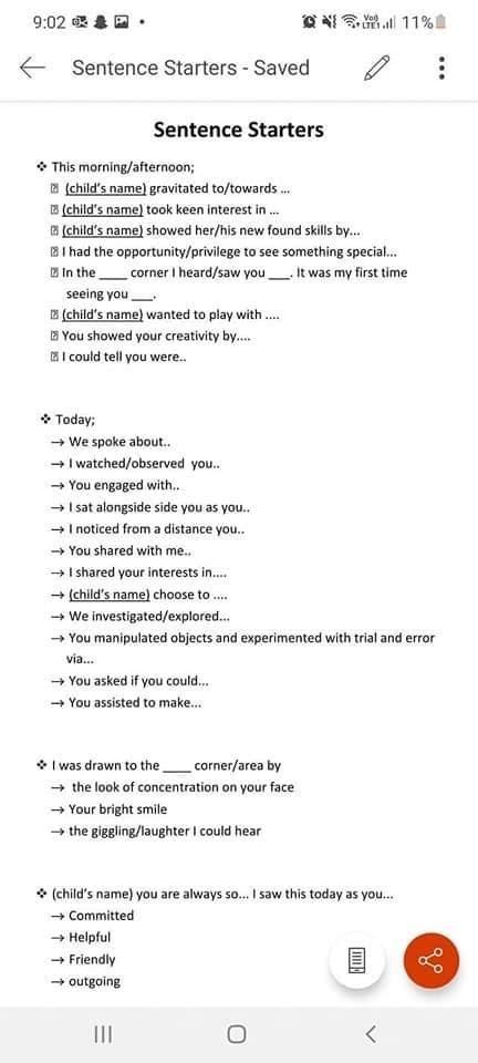 Sentence Starter Writing Inspiration Prompts