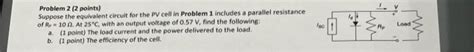 Solved Problem Points Suppose The Equivalent Circuit Chegg