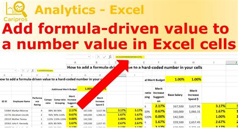 How To Add A Formula Driven Value To A Hard Coded Number In Your Cell