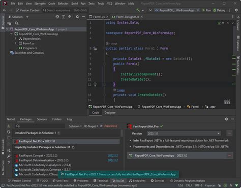 Creating A PDF Report In JetBrains Rider C In Windows Fast Reports