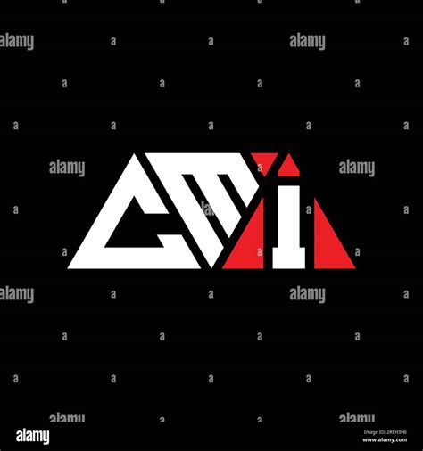 Cmi Triangle Letter Logo Design With Triangle Shape Cmi Triangle Logo